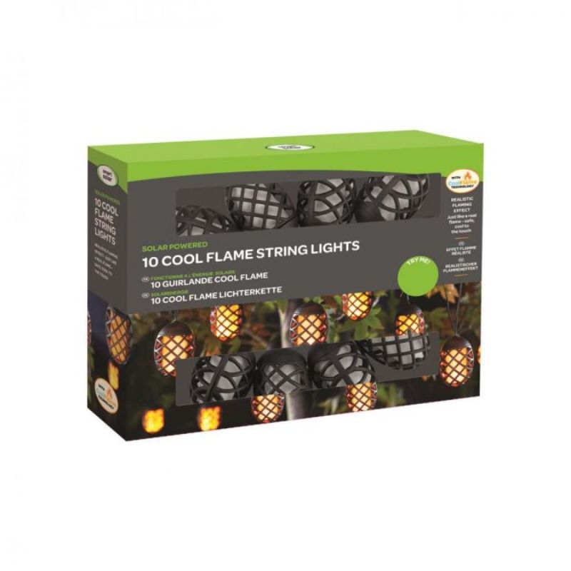Topline Doyles.10 Cool Flame Solar String Lights