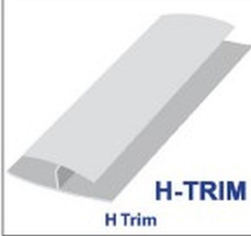 Topline Doyles.PVC H Trim, 5M length, Colour: White