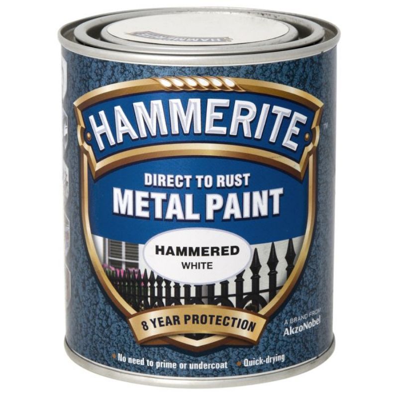 Topline Doyles.250ml Hammerite Metal Paint Hammered White