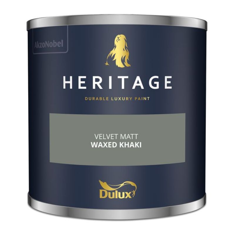Topline Doyles.125ml Dulux Heritage Tester Waxed Khaki