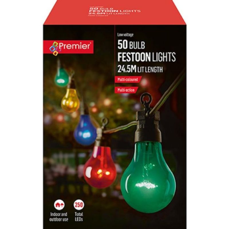 Topline Doyles.301282 50 M/ACTION FESTOON STRING LIGHT M/COL